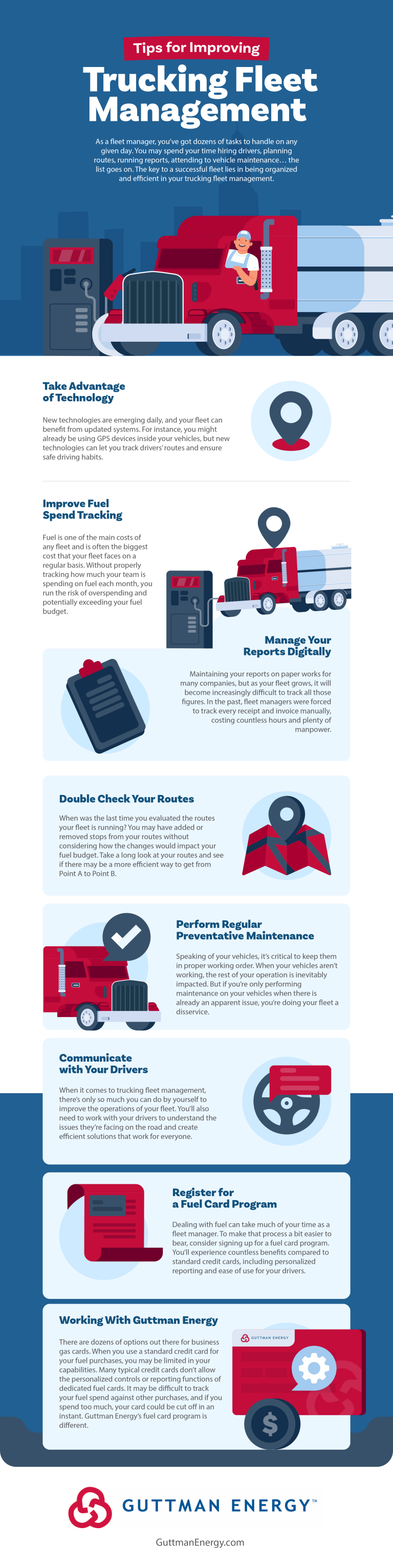 Tips for Improving Trucking Fleet Management - Guttman Energy